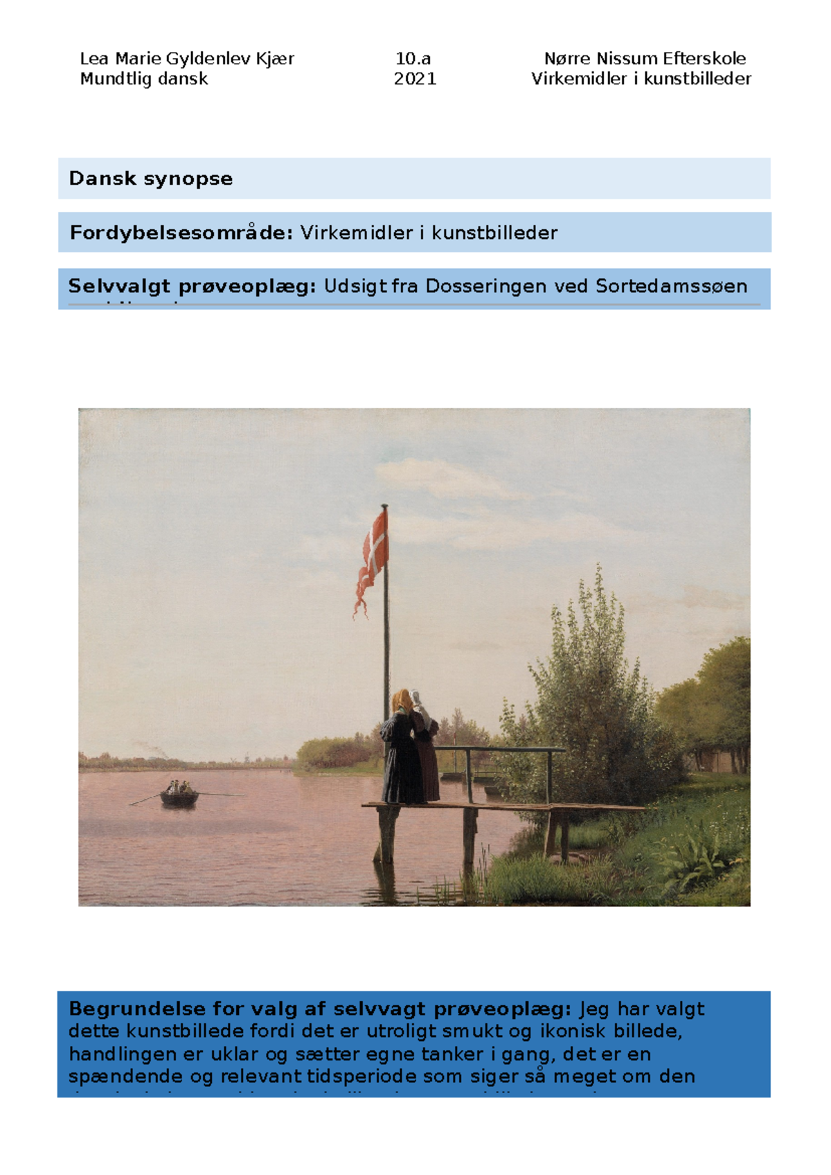 Dansk synopse eksamen - Virkemidler i kunstbilleder - Mundtlig dansk ...