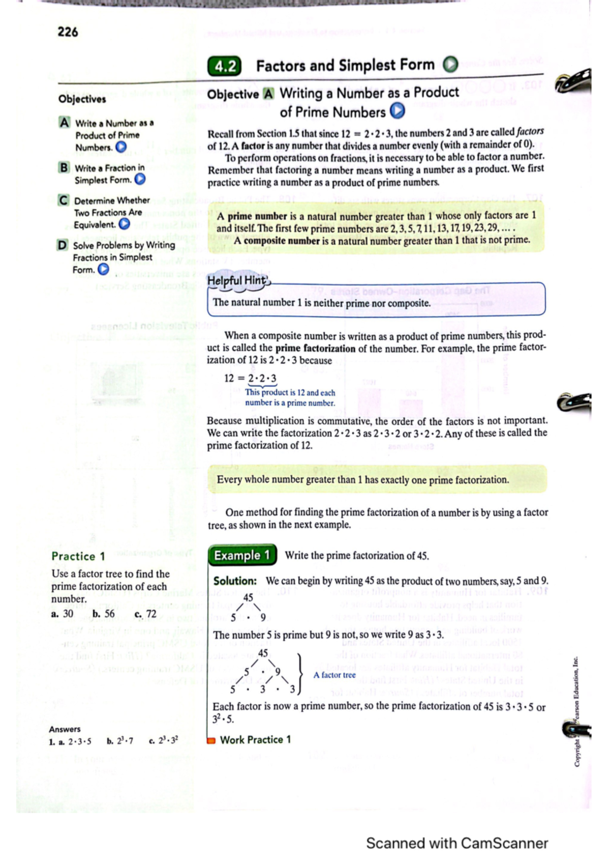 Math 111 Section 4.2 - 226 4 Factors and Simplest Form Objectives ...