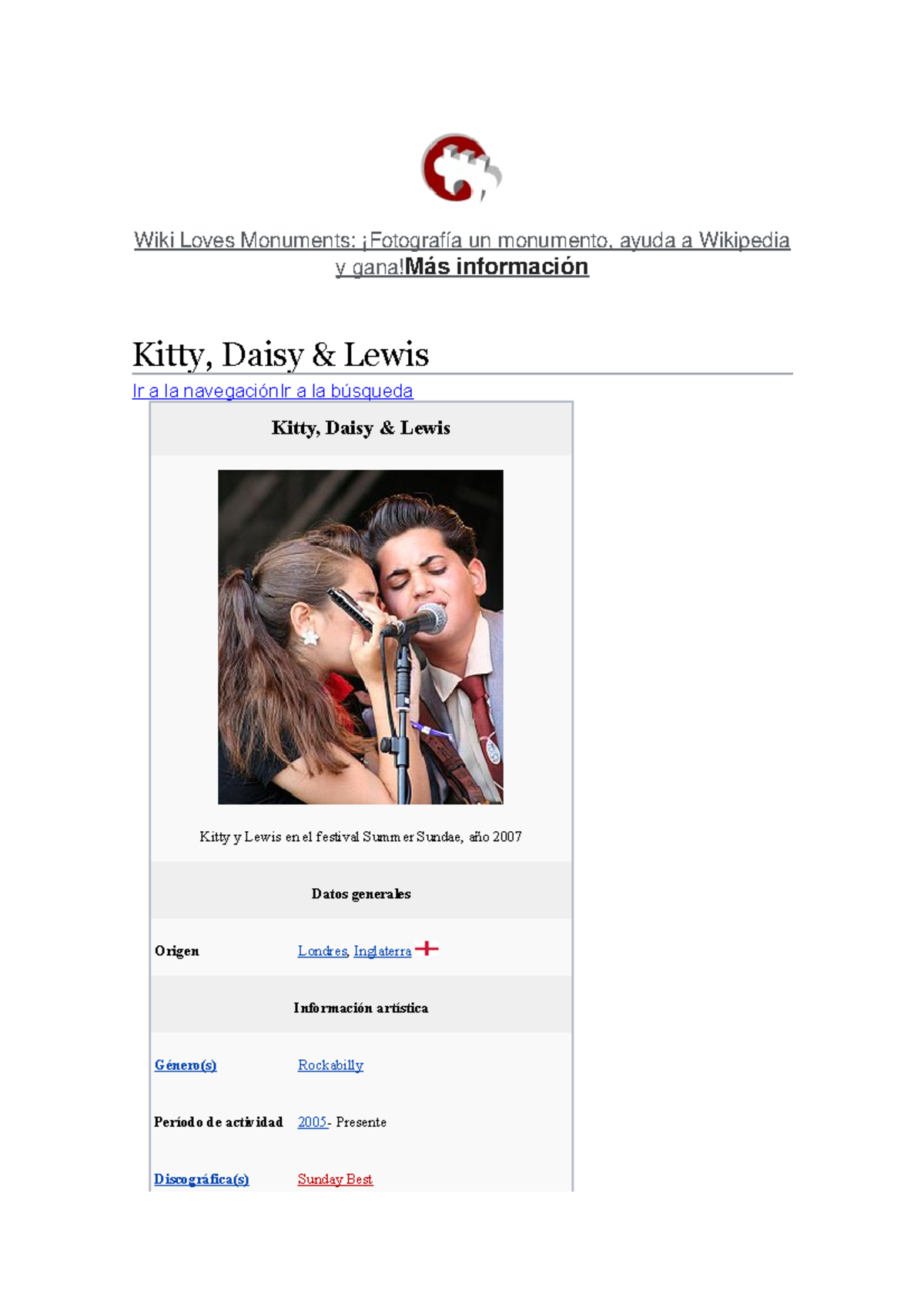 Kitty, Daisy & Lewis - Wiki Loves Monuments: ¡Fotografía un monumento ...