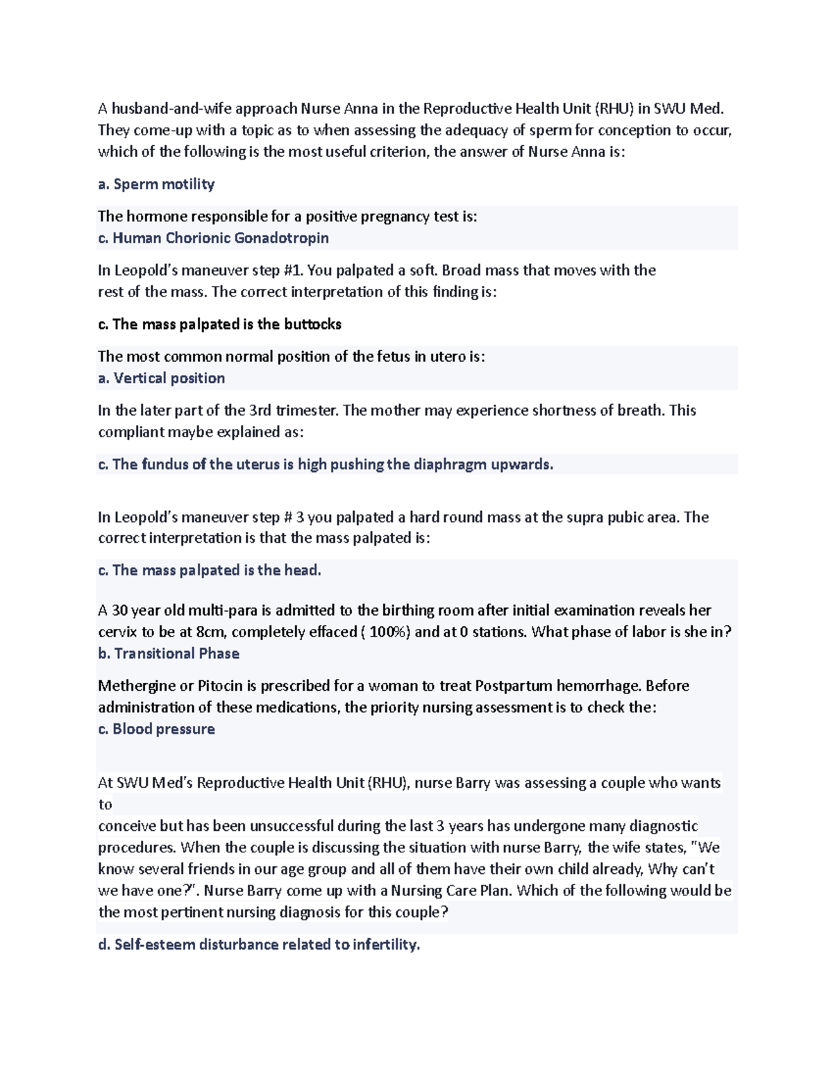 LEC1 - ....... - A husband-and-wife approach Nurse Anna in the Reproductive Health Unit (RHU) in ...