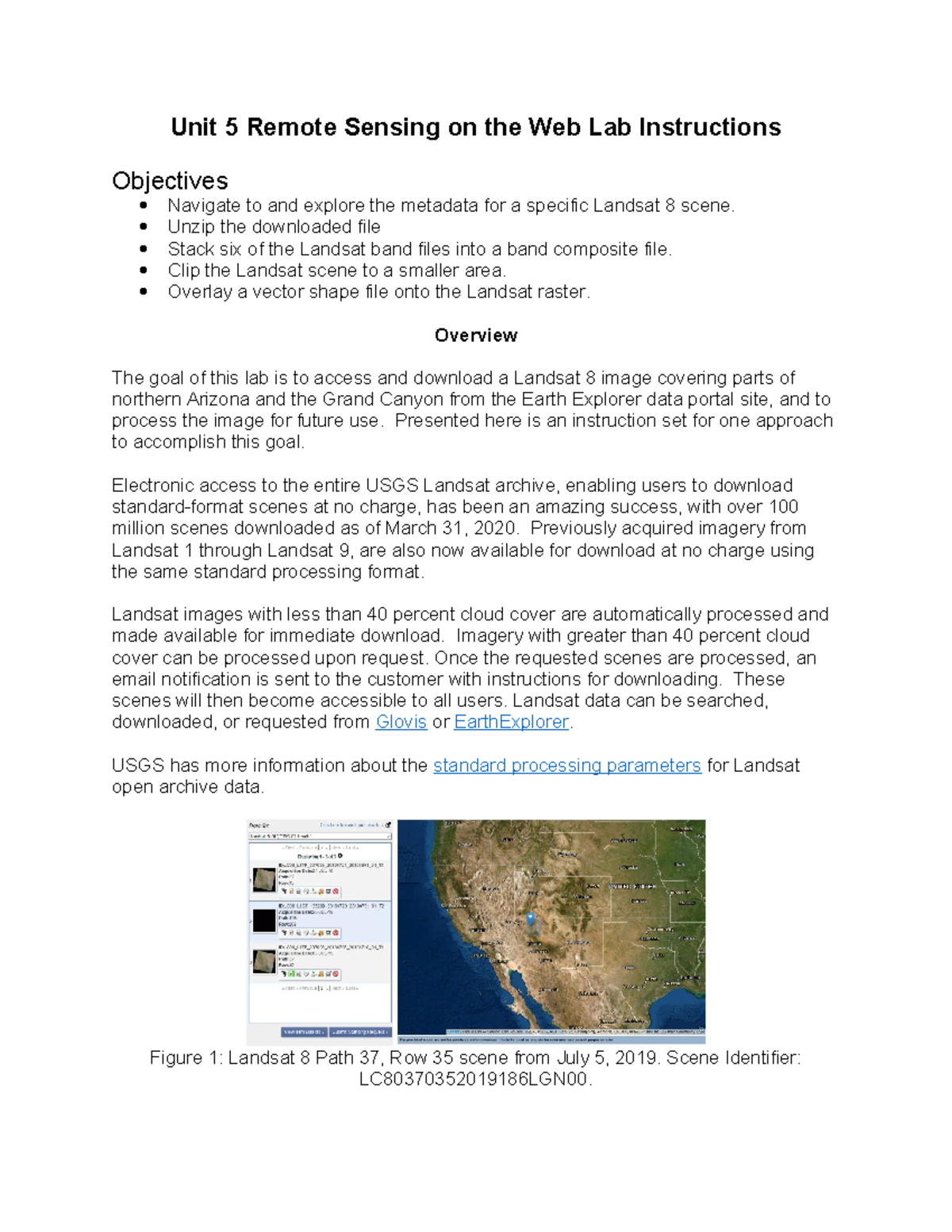 Unit 5 Remote Sensing on the Web Lab Instructions - Unit 5 Remote Sensing on the Web Lab - Studocu