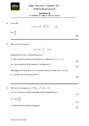 Pure Chapter 01 and 02 Algebra and Quadratics BSG Worksheet - Chapters ...