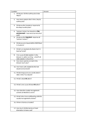 04 - Physical - Natural Hazards - Chapter 2: Preparing for Paper 1 ...