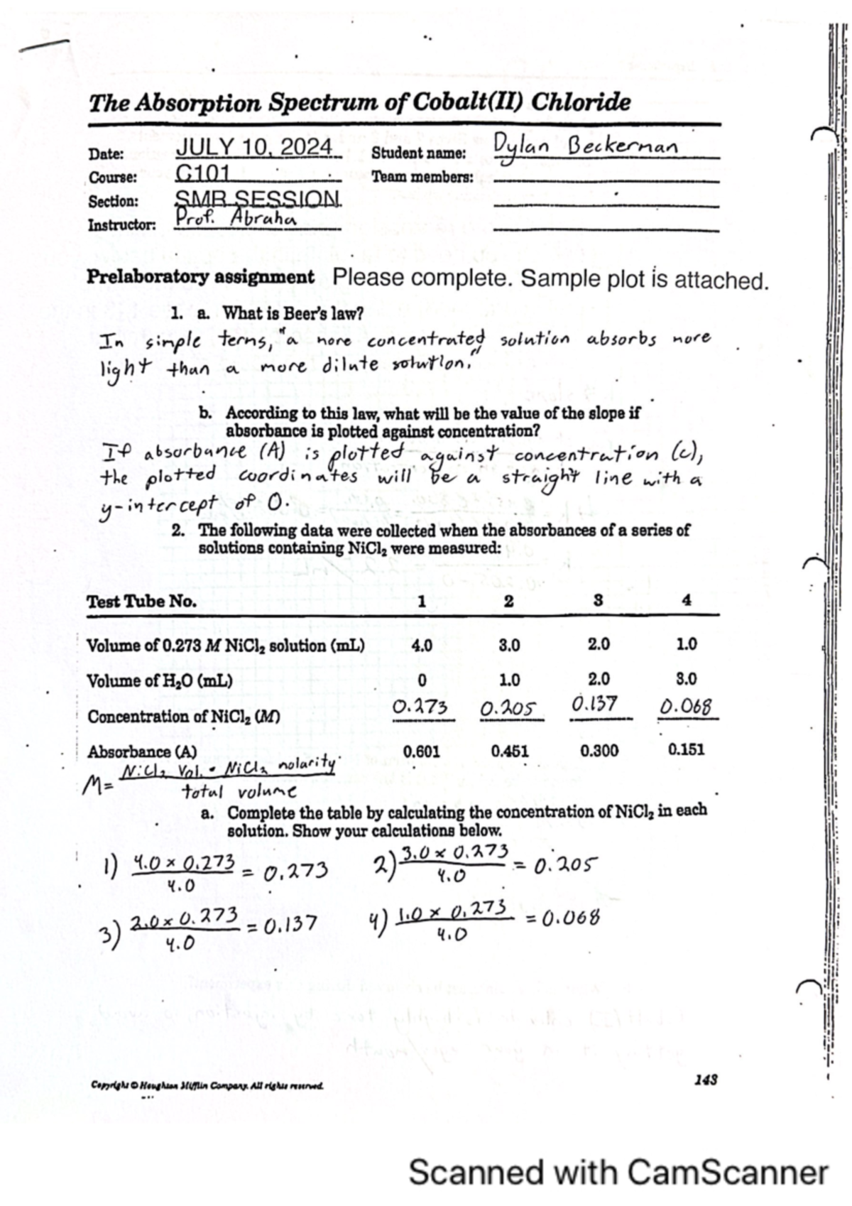 Cam Scanner 07-15-2024 22 - The Absorption Spectrum of Cobalt(II ...