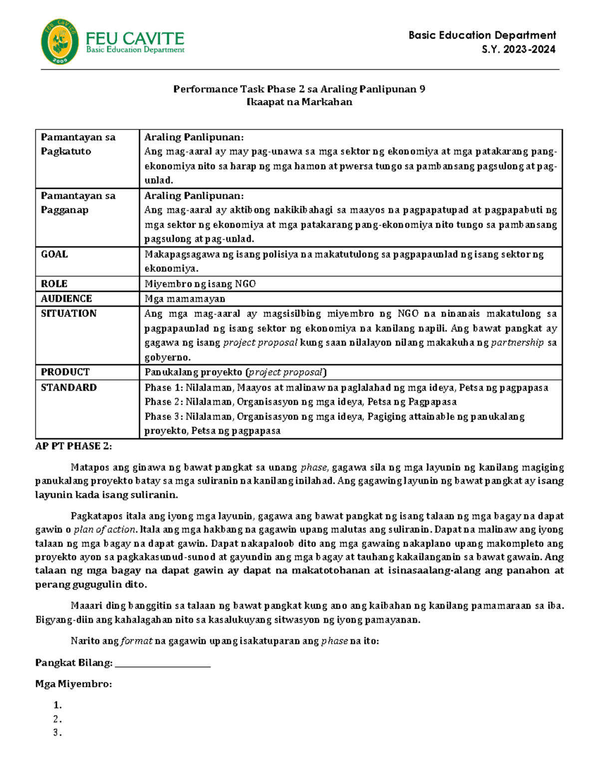 AP 9_Task_23-24 - Basic Education Department S. 2023 - 2024 Performance ...