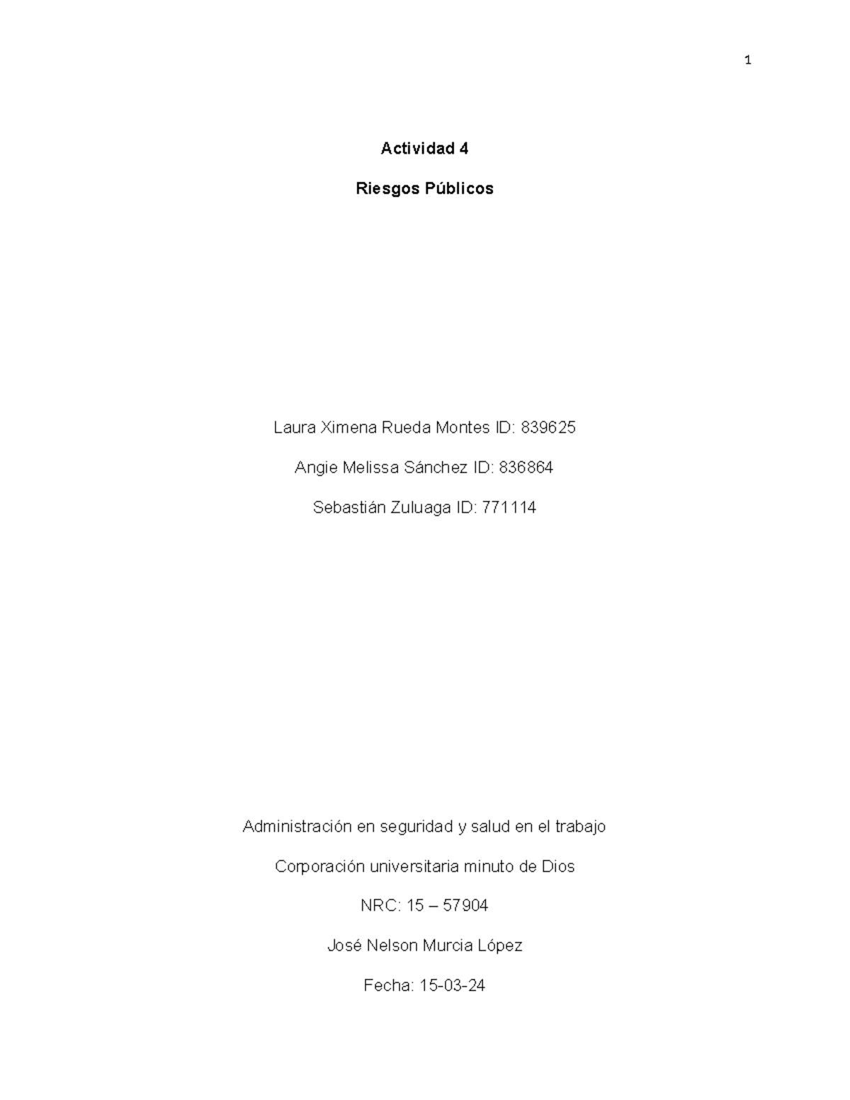 4 actividad- secuestro riesgo publico - 1 Actividad 4 Riesgos Públicos ...