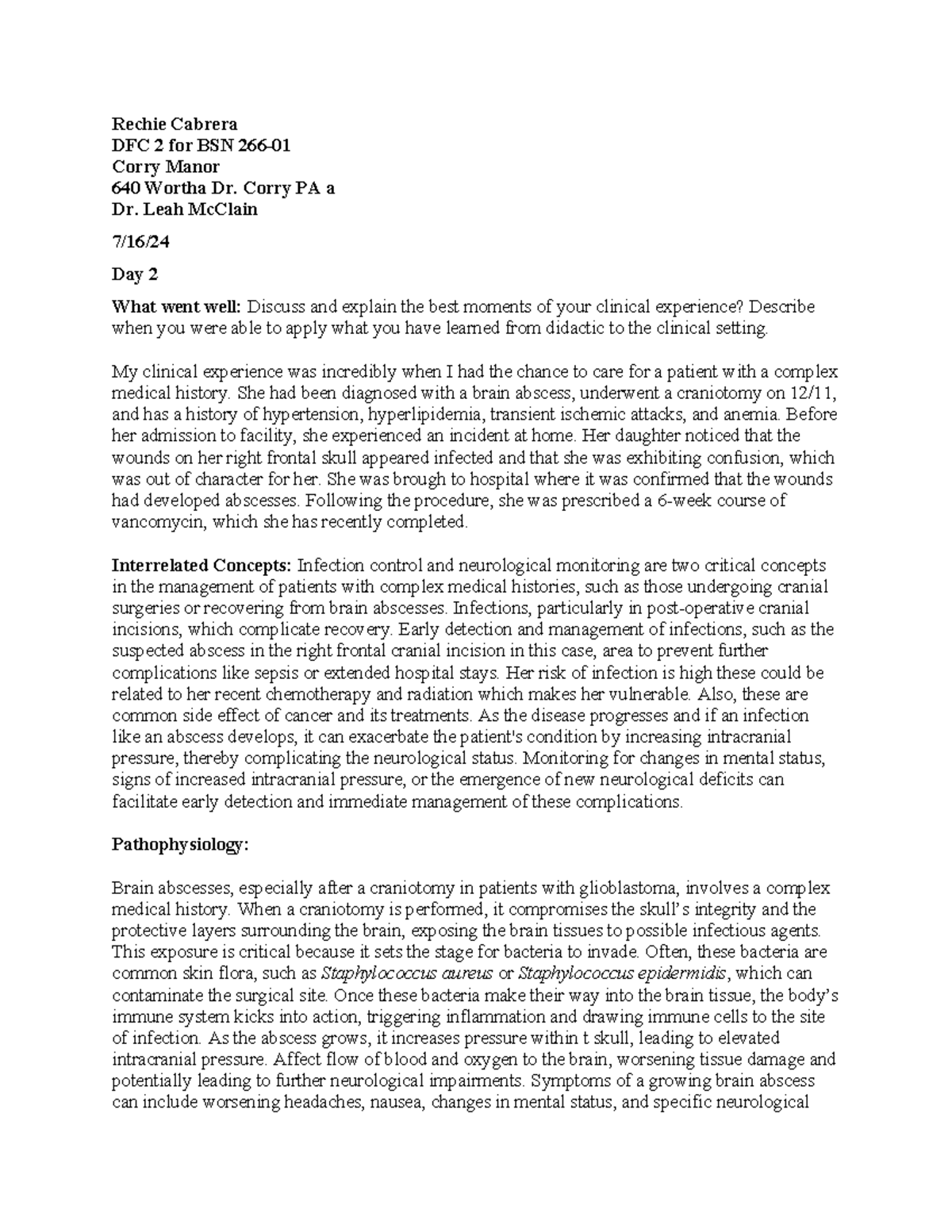 DFC 2 - DFC integration reflection - Rechie Cabrera DFC 2 for BSN 266 ...