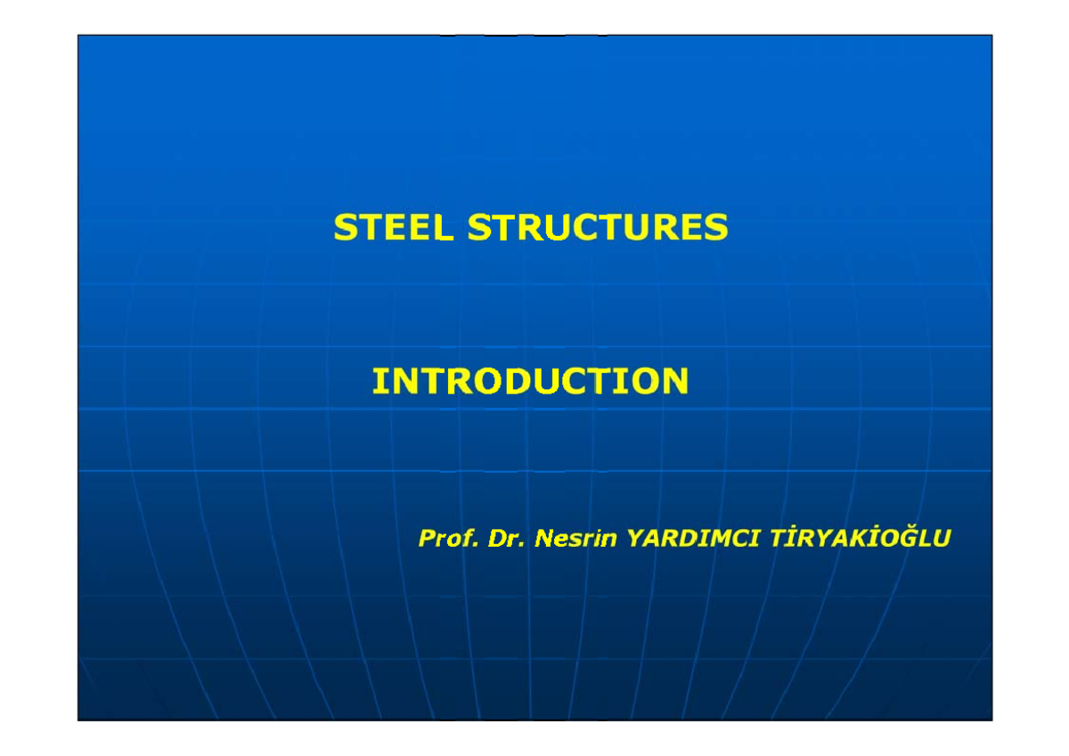 Steel-structures-introduction - STEEL STRUCTURESSTEEL STRUCTURES ...