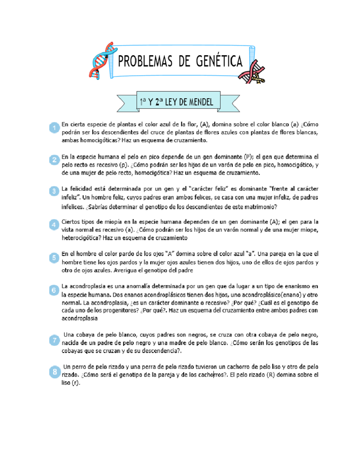 Problemas de genetica - dadasd - Derecho procesal - Studocu