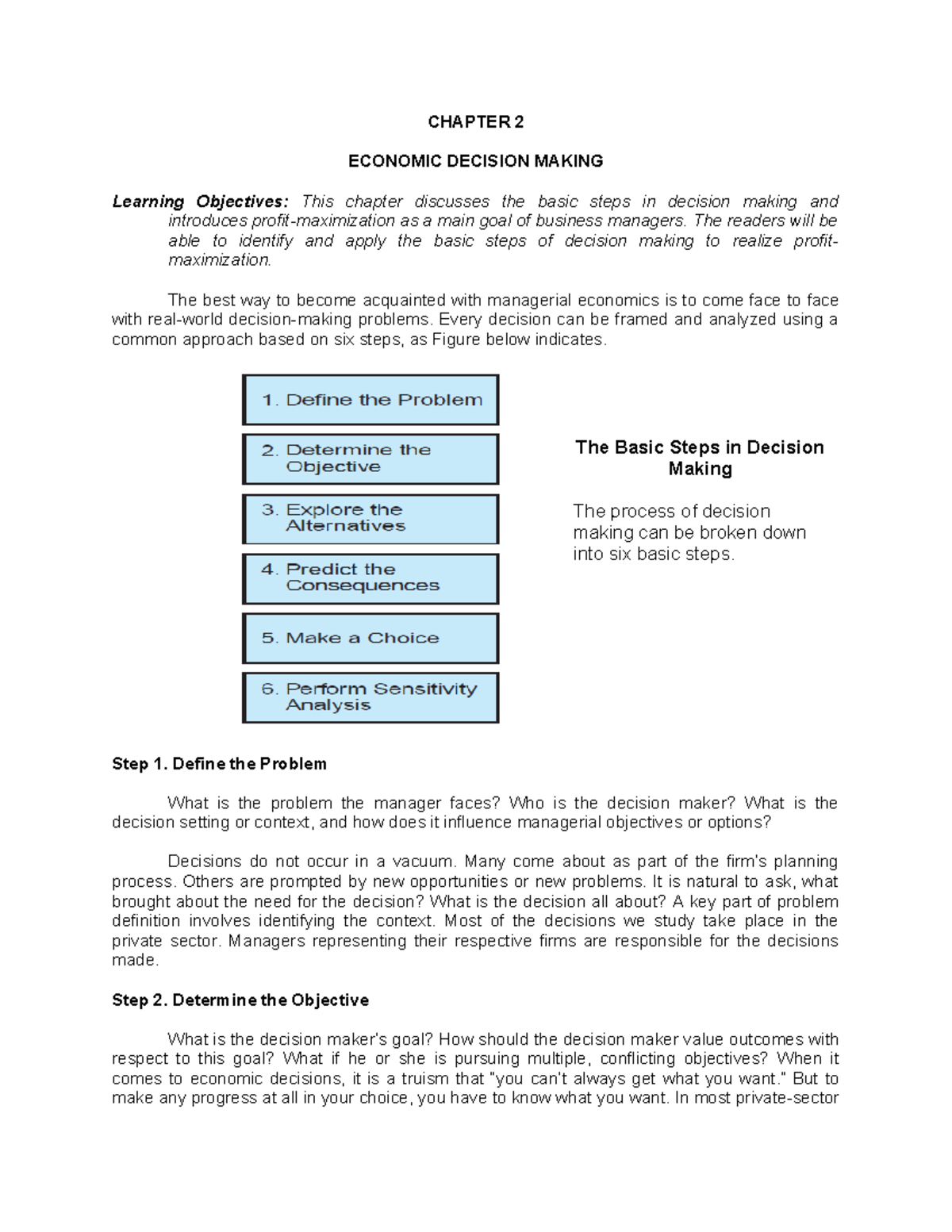 Managerial-Economics-for-Non-major Chapter-2 - CHAPTER 2 ECONOMIC ...