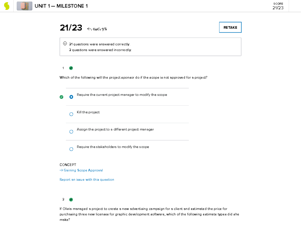 Sophia project management milestone 1 - 1 CONCEPT Gaining Scope ...