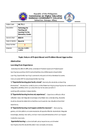 Exam - short test - Direction: Read each item carefully and shade the ...
