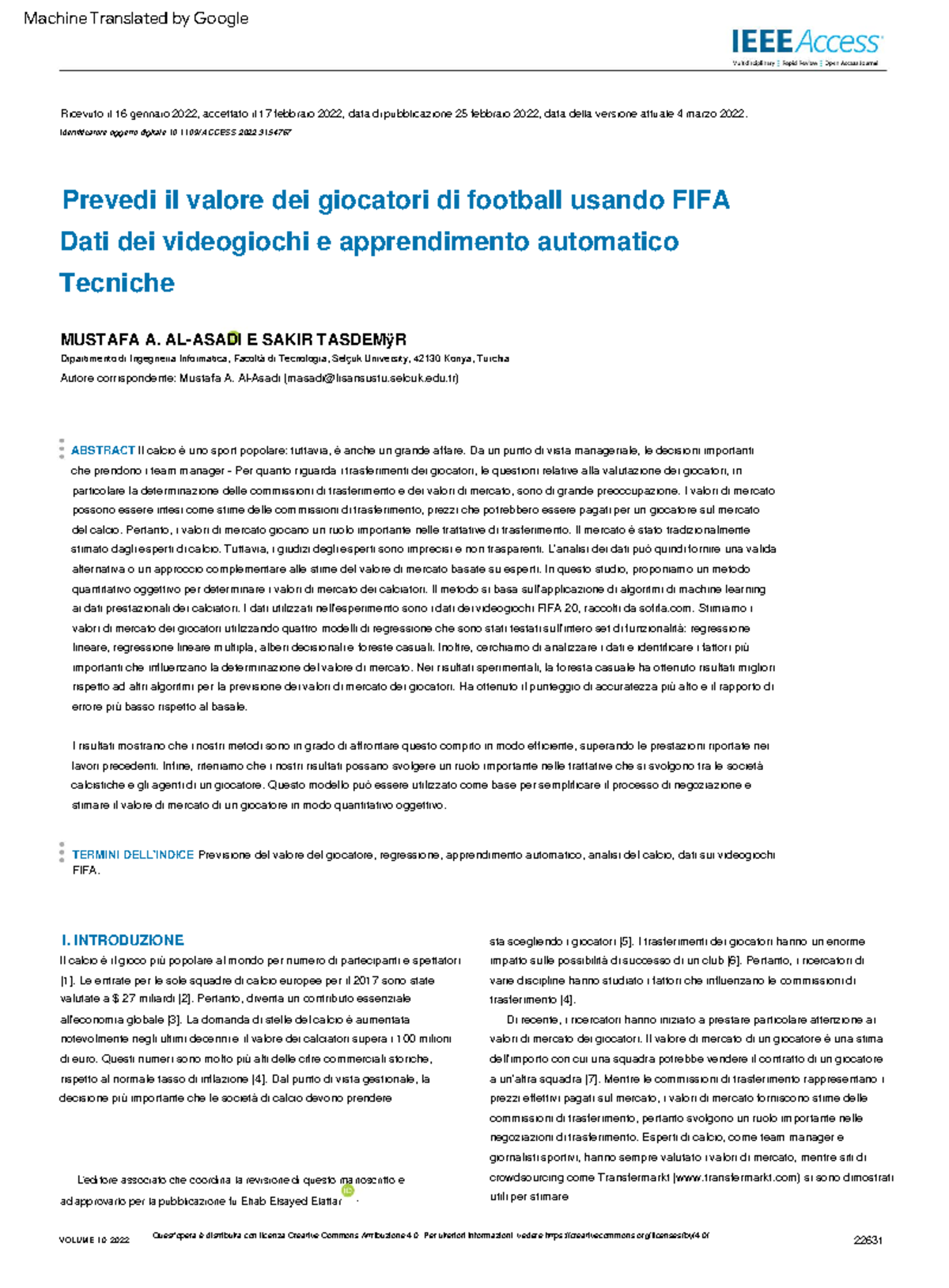 Predict the Value of Football Players Using FIFA Video Game Data and ...