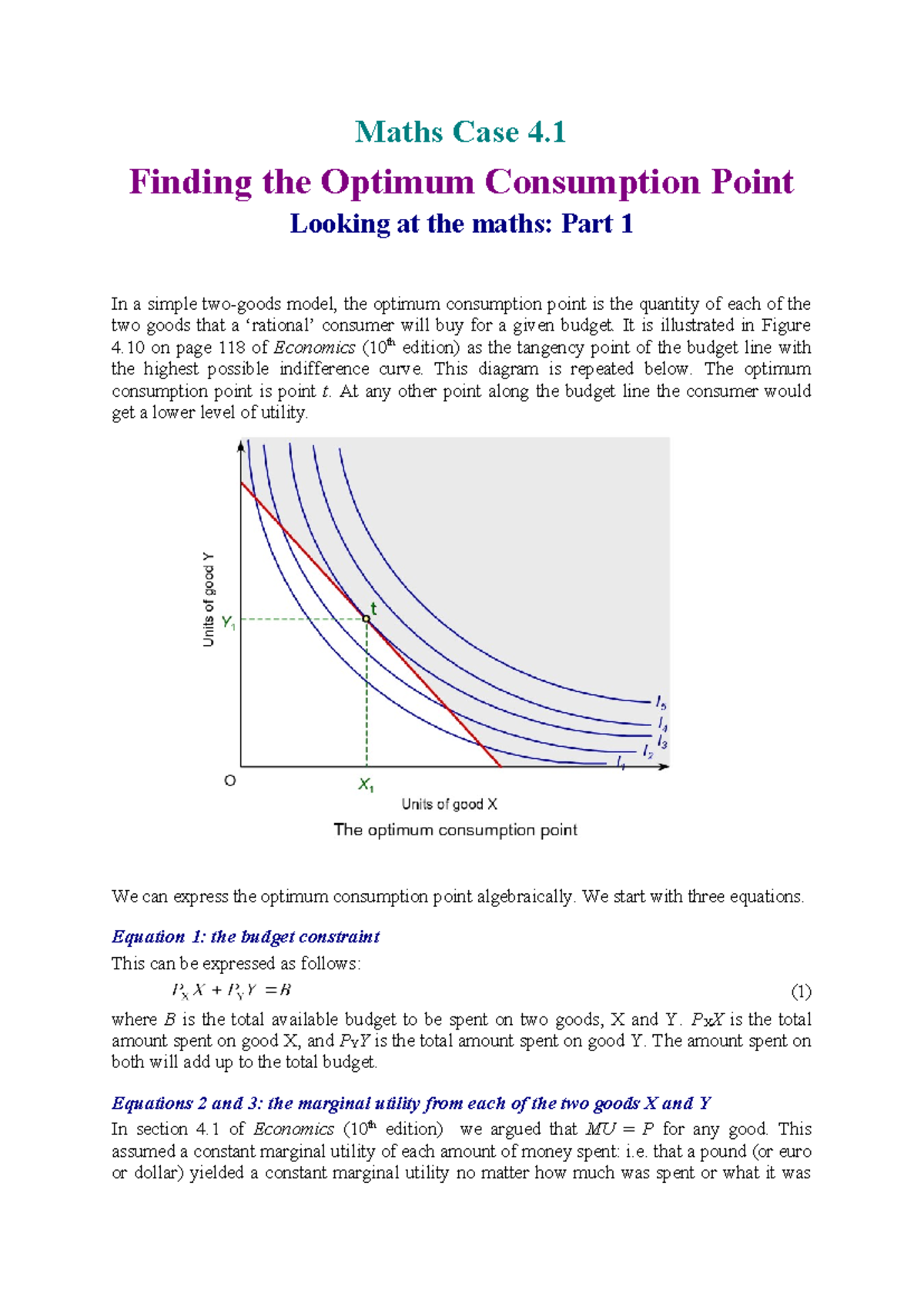 Lecture 4 Math Case 01 - ehwdjml - Maths Case 4. Finding the Optimum ...