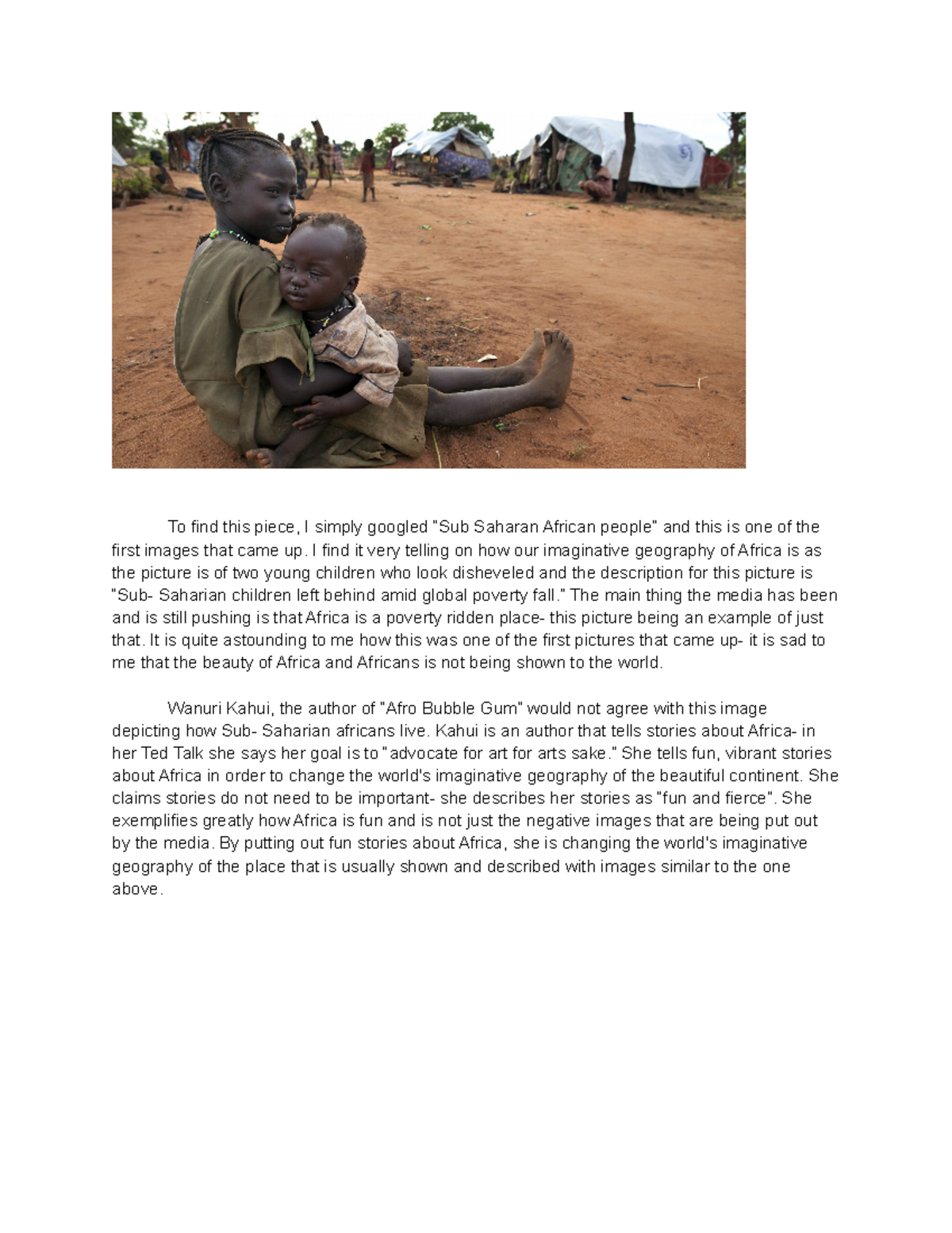 Worksheet 5 - Reflection on sub-Saharan african art - To find this ...