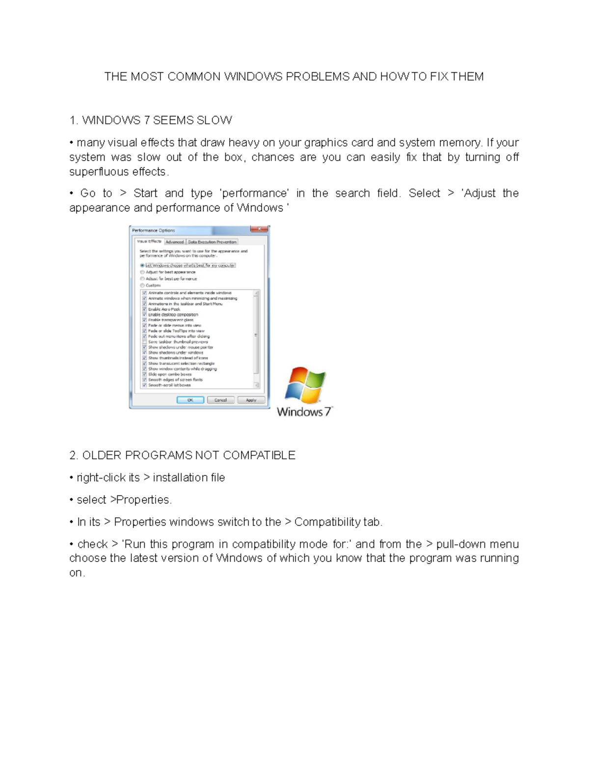 The Most Common Windows Problems and how to Fix Them - THE MOST COMMON ...