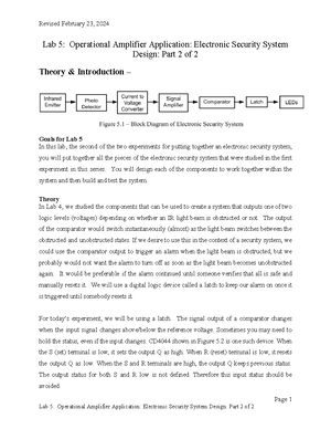 Lab 5 Covid edition - This is my lab report and manual - Lab 5: Operational Amplifier ...