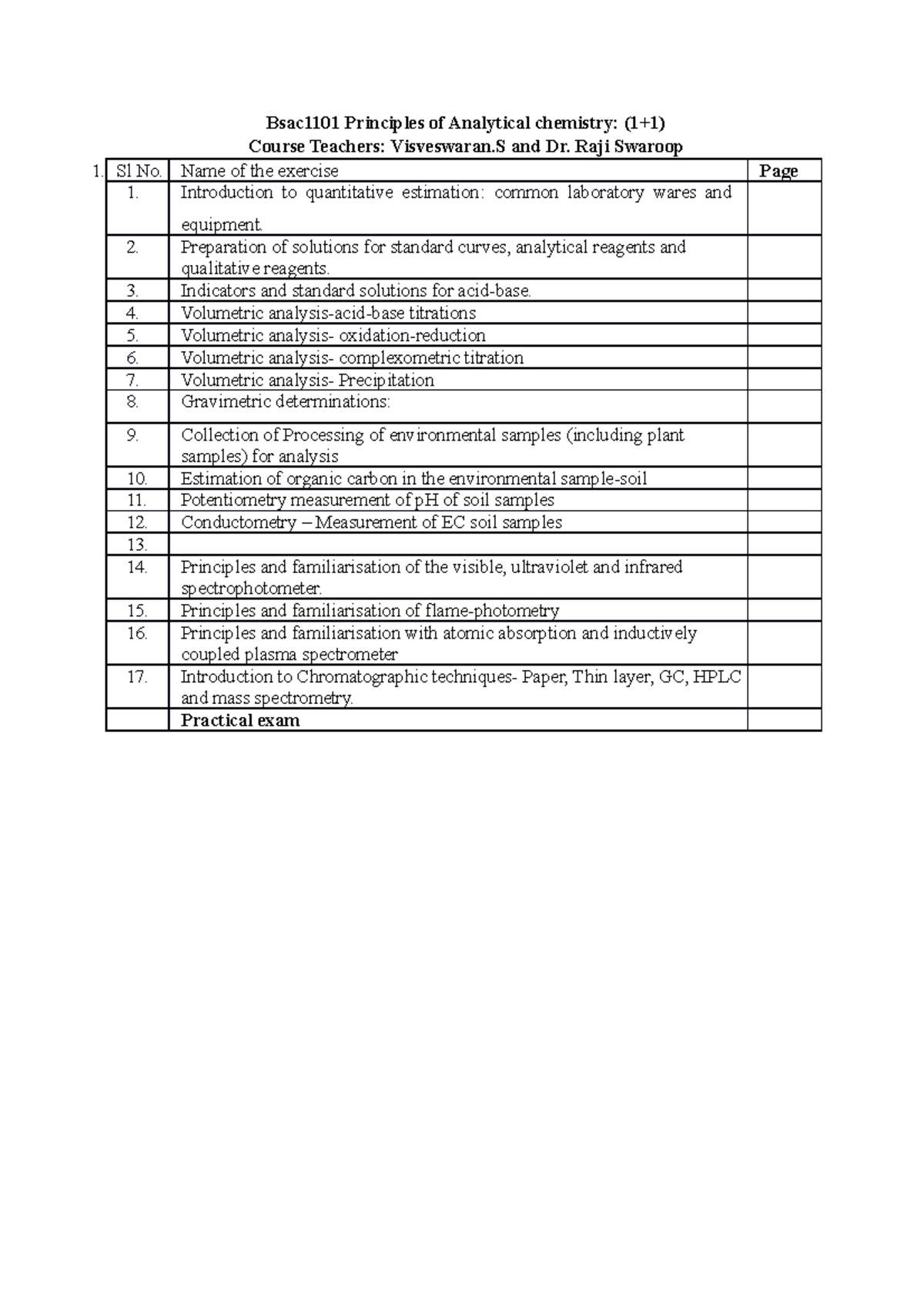 Bsac1101 Practical manual 2021 batch - Bsac1101 Principles of ...