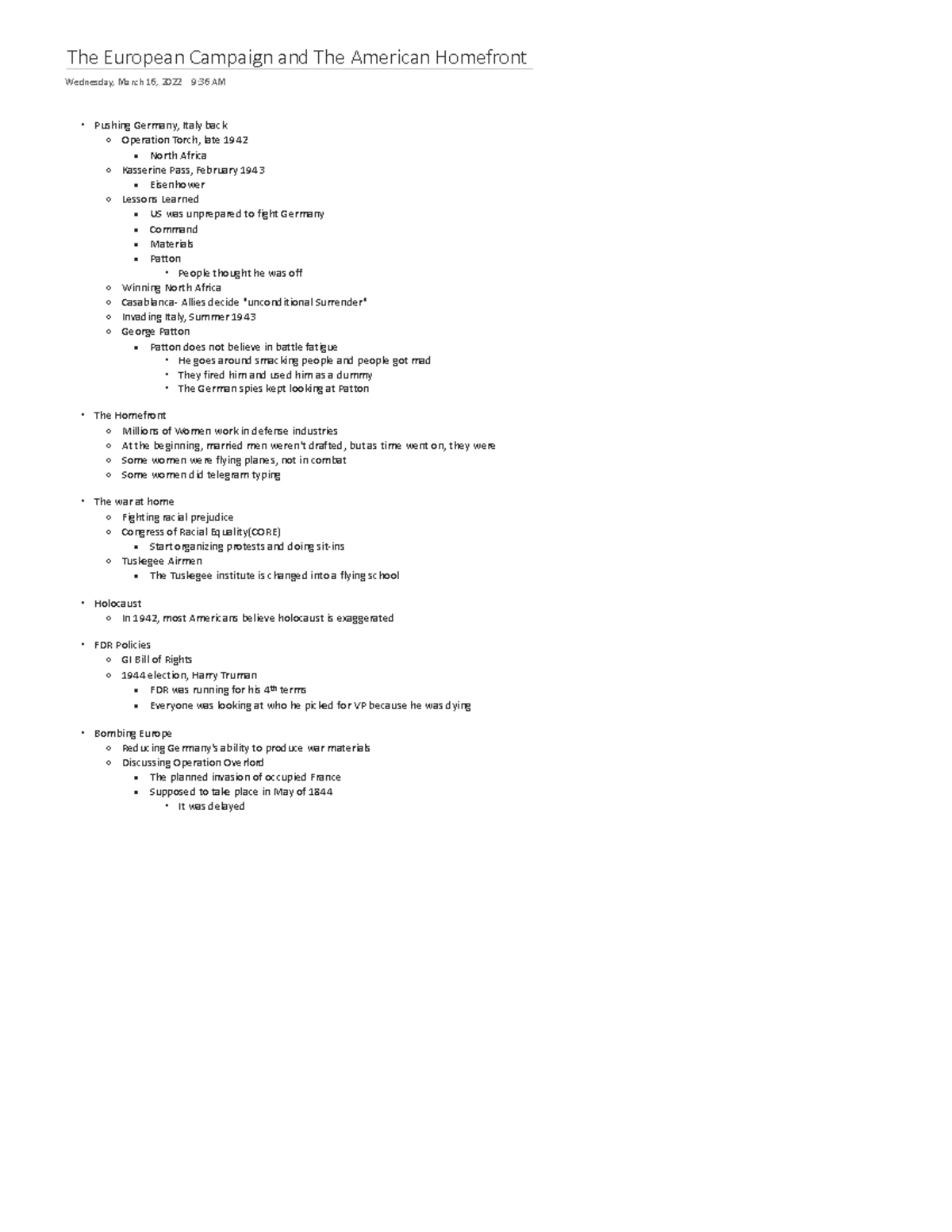 The European Campaign and The American Homefront - The European ...