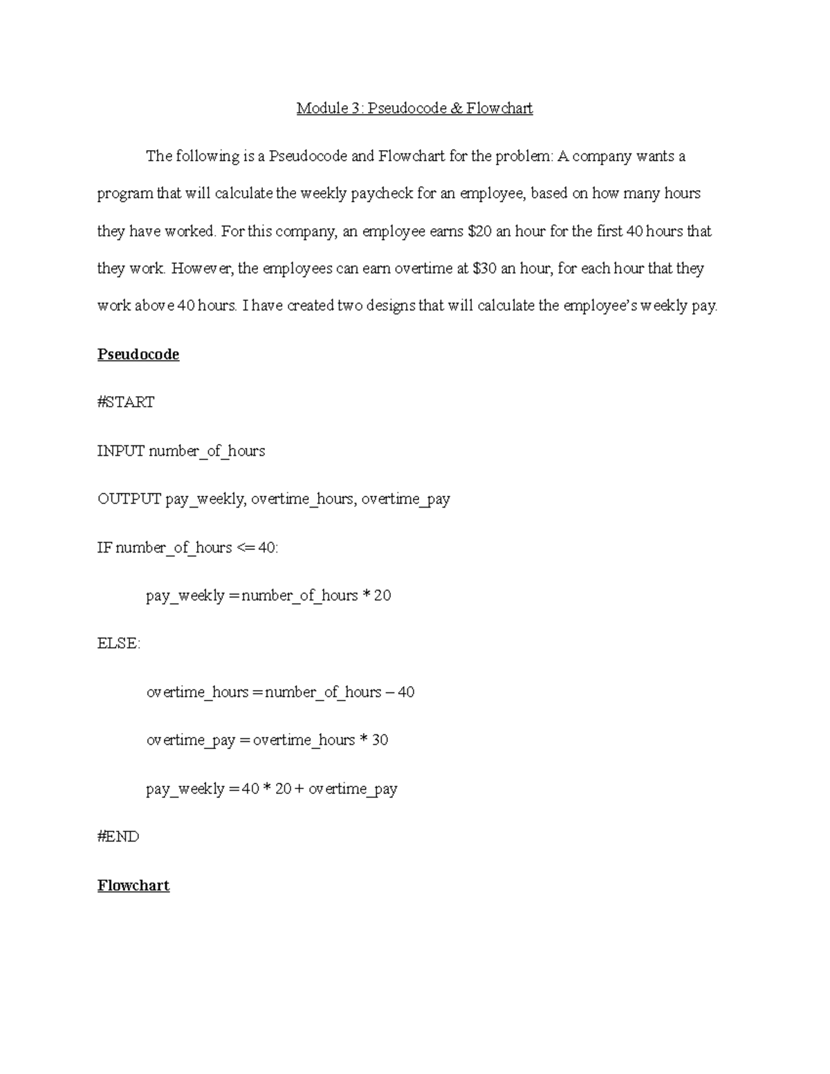 Module 3 Pseudocodeandflowchart Module 3 Pseudocode And Flowchart The