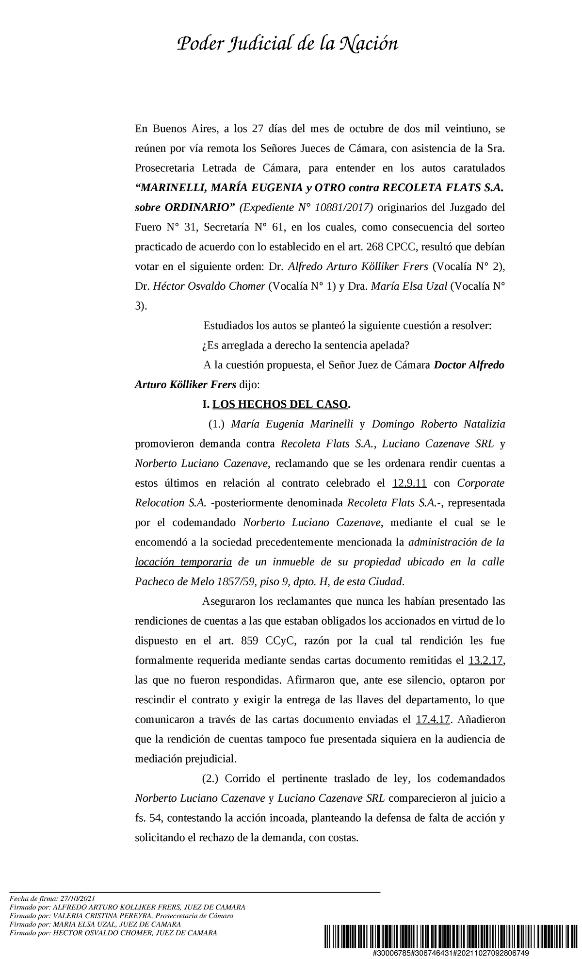 CSJN Rendición Cuentas - En Buenos Aires, a los 27 días del mes de ...