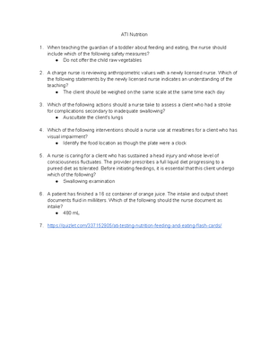 ATI Infection - ATI pretest and post test questions. - ATI Infection A ...