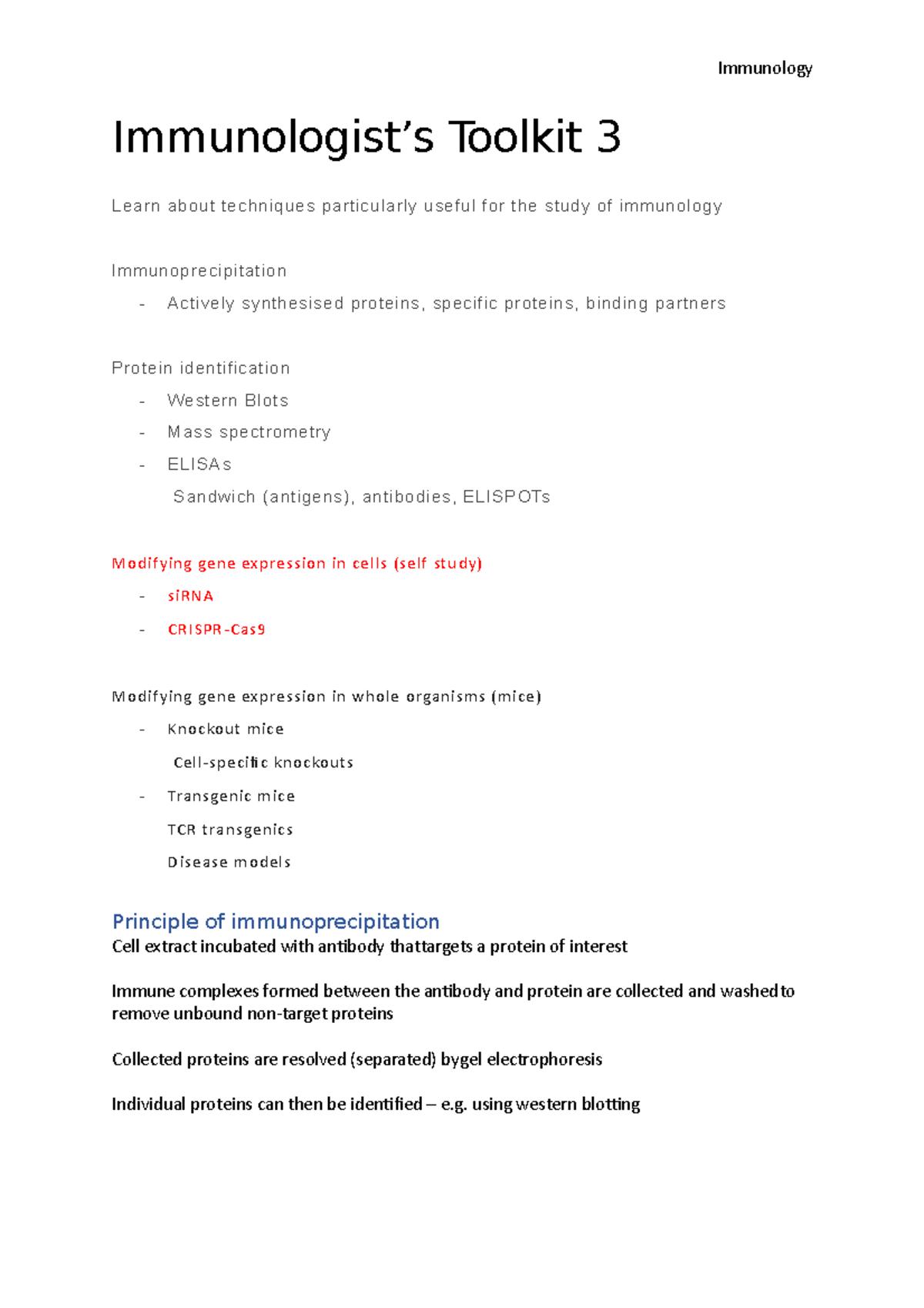 Immunologist’s Toolkit 3 - Immunology Immunologist’s Toolkit 3 Learn ...