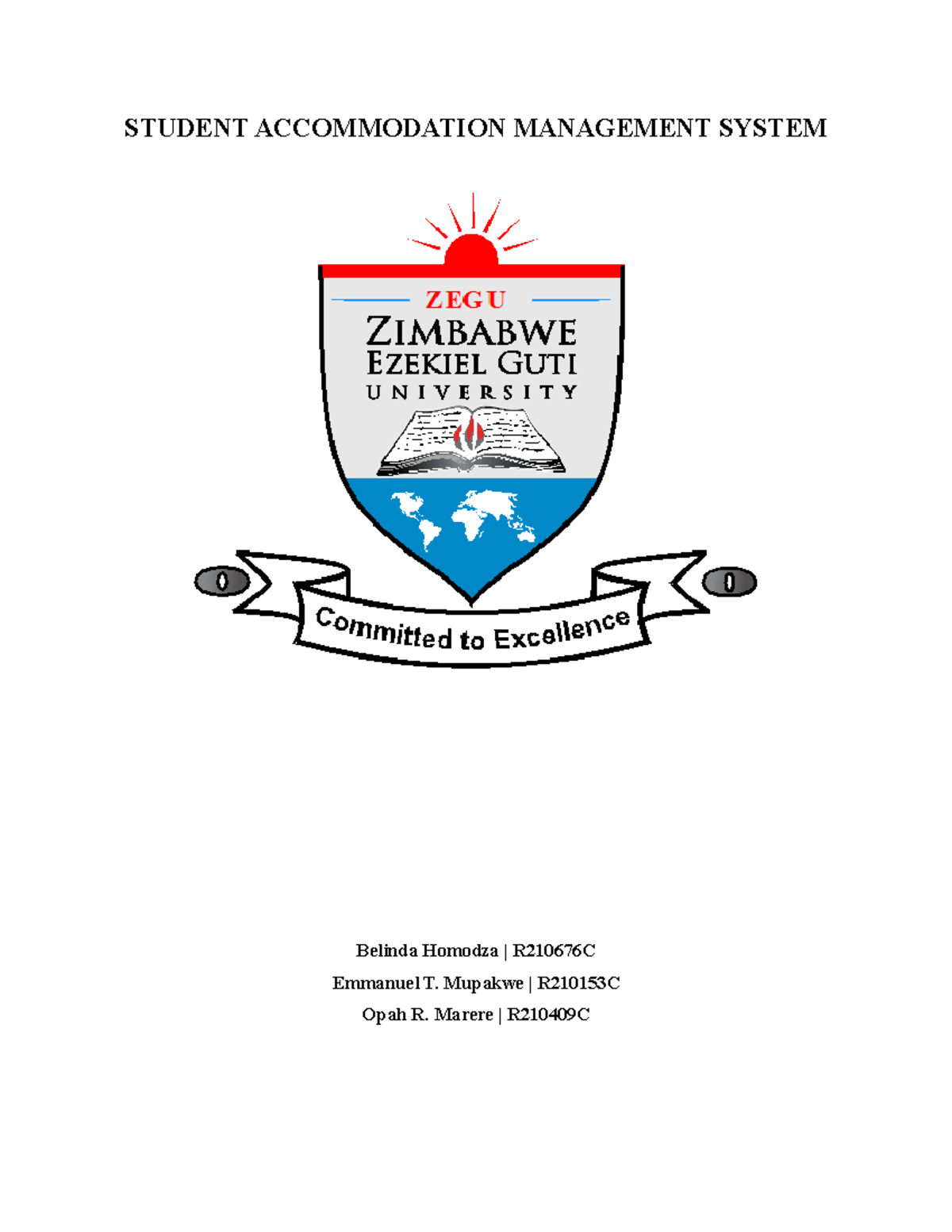 Information Systems - Project 1 - Group 3 - Accommodation Management ...