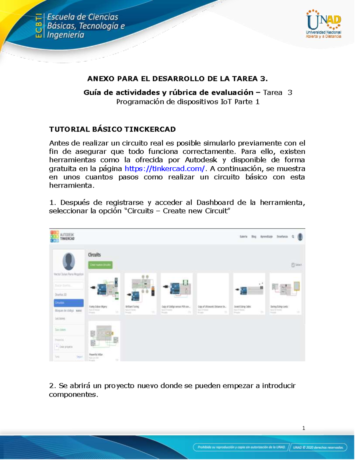 Anexo Para Tarea 3 Programación de dispositivos Io T Parte 1 - ANEXO PARA EL DESARROLLO DE LA ...