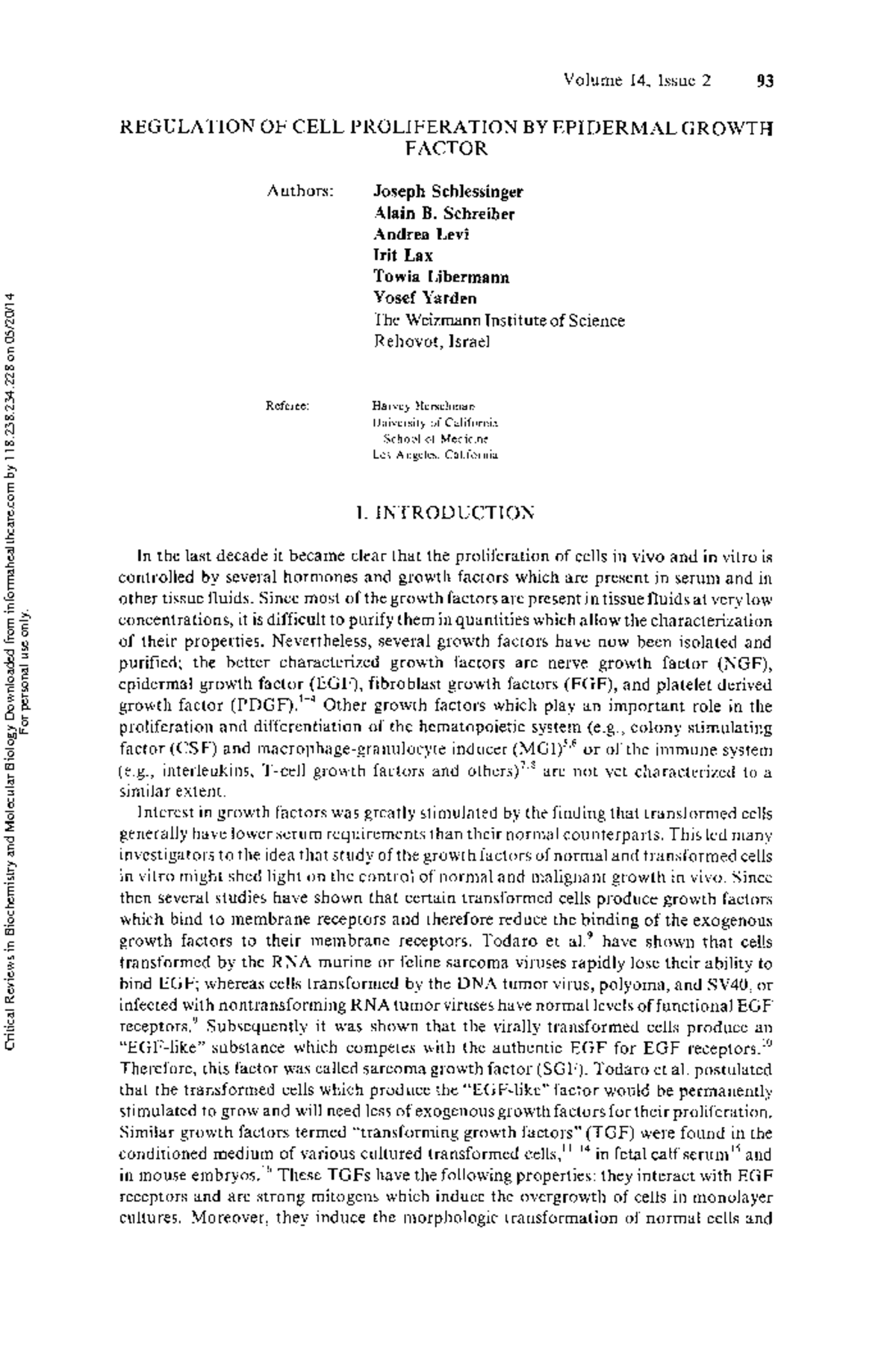 Regulation of Cell Proliferation by Epid - Volume zyx14, Issue 2 zyx 93 ...