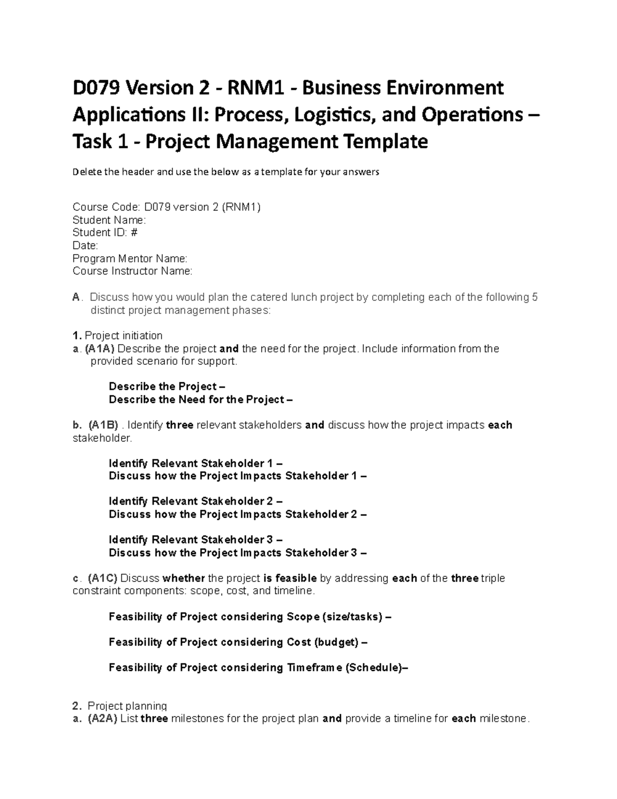 D079 - Version 2 - Task 1 Template - RNM1 - D079 Version 2 - RNM1 ...