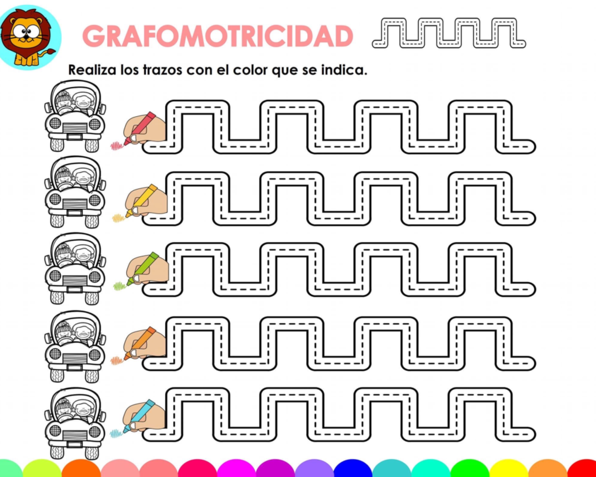 Actividades preescolares - GRAFOMOTRICIDAD Realiza los trazos con el ...