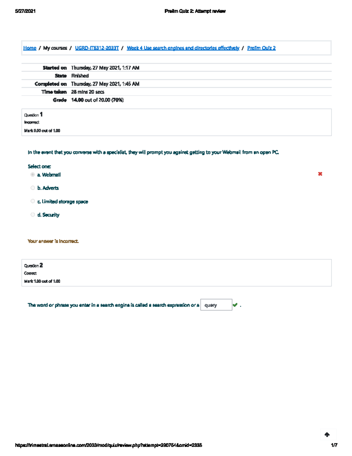 Quiz2 - free - Computer Programming 2 - Studocu