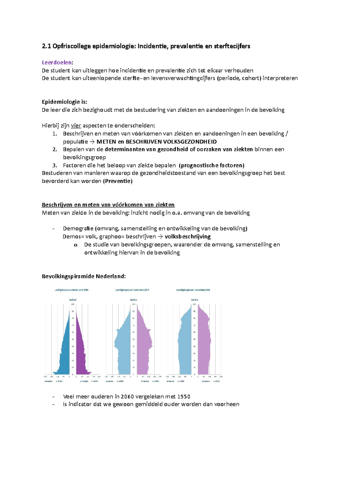 2.1 Opfriscollege epidemiologie- Incidentie, prevalentie en ...