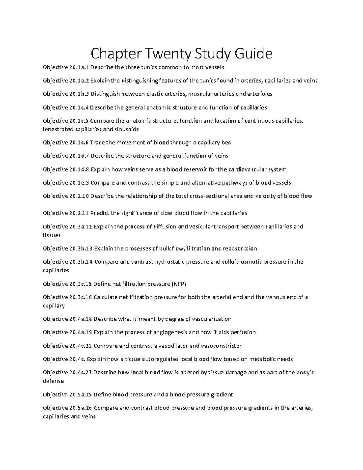 Chapter 20 Study Guide - Chapter Twenty Study Guide Objective 20.1a ...