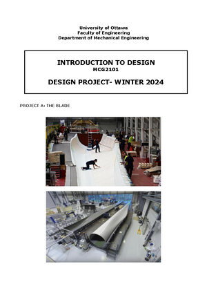 MCG 2101 Intro to Design Lecture Summaries - MCG 2101 Intro to Design Lecture Summaries Lecture ...