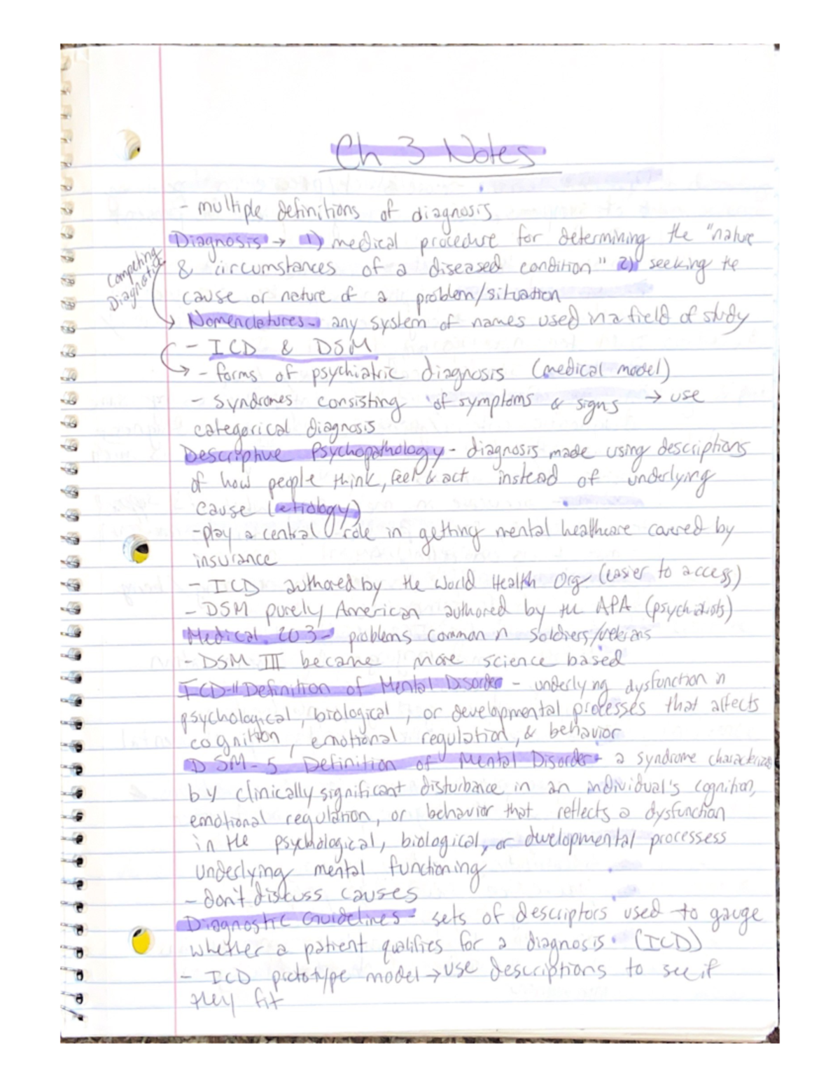 Chapter 3 Notes - PSYC 32100 - Studocu