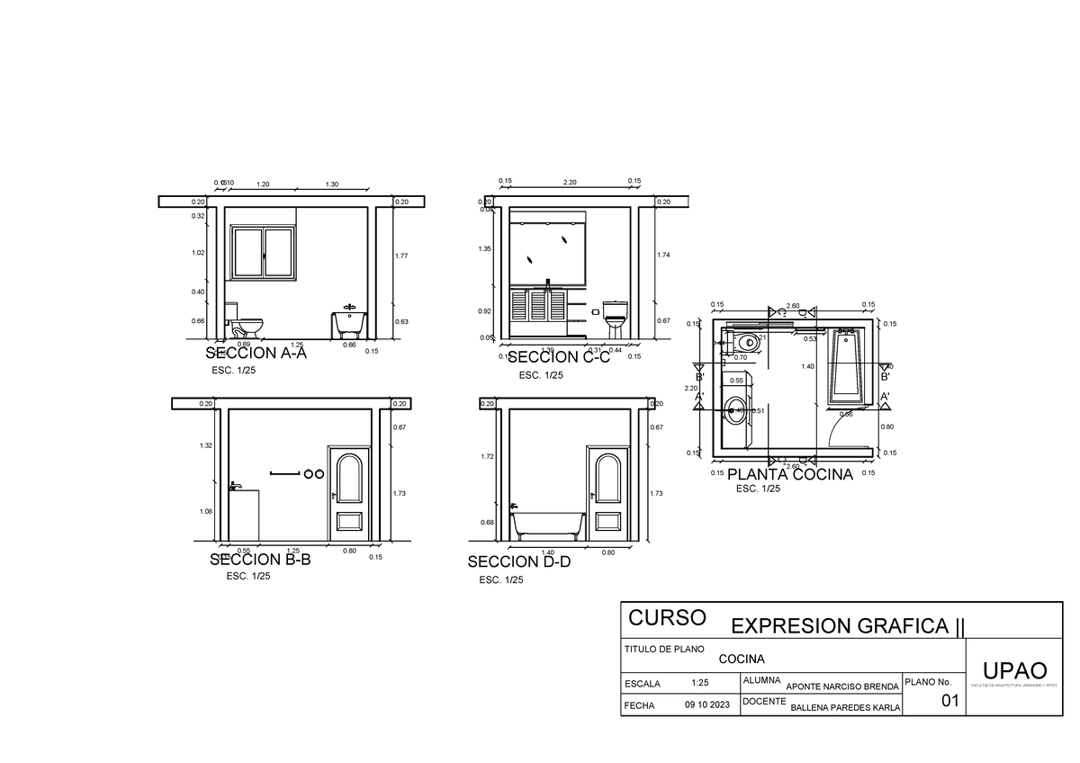 S7 BAÑO Aponte Narciso Brenda-Layout 1 - SECCION A-A SECCION B-B A' A ...