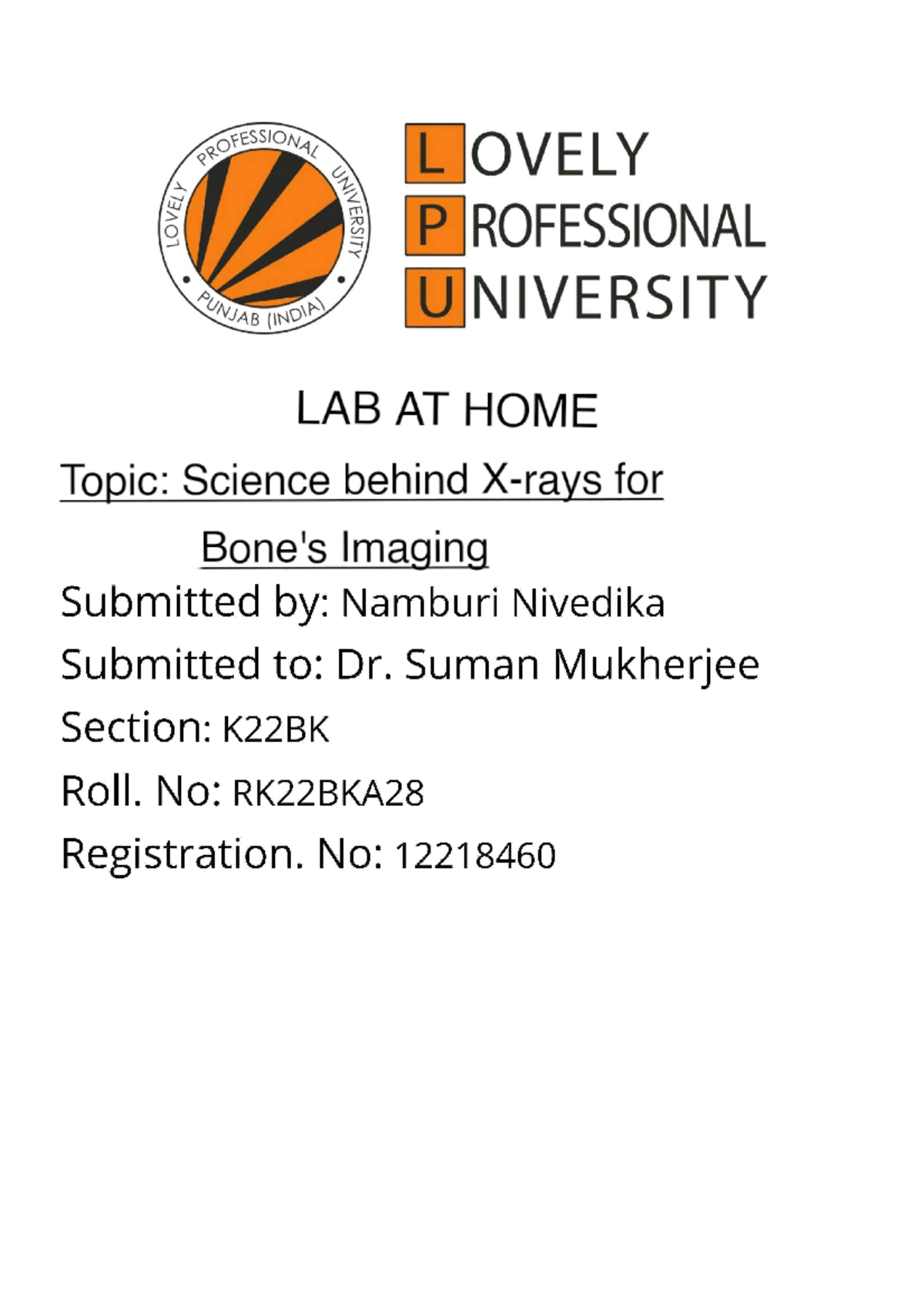 Physics - Bones imaging using x-rays - Engineering Physics - Studocu