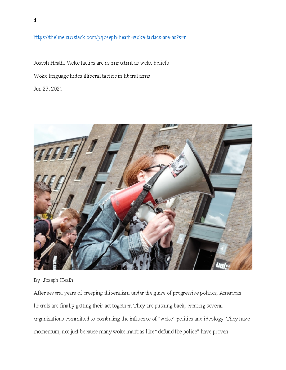 SCS1150 Article 155B - theline.substack/p/joseph-heath-woke-tactics-are-as?s=r Joseph Heath ...