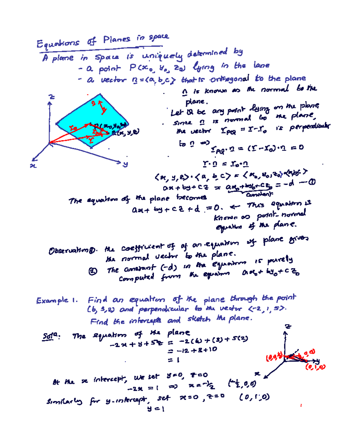 Plane - lkij - Math238 - Studocu
