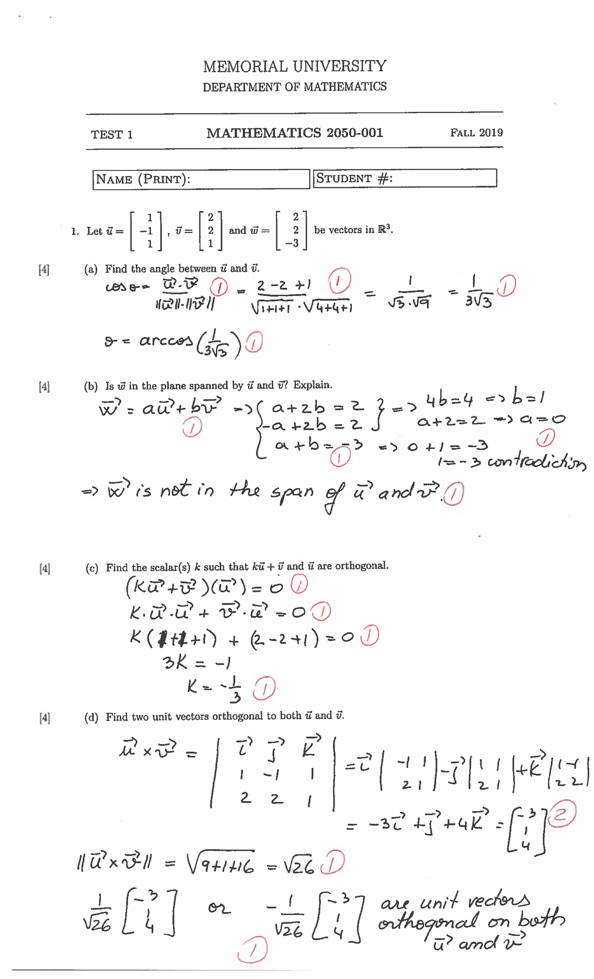 M2050-T1F19solutions - Math 2050 - Studocu