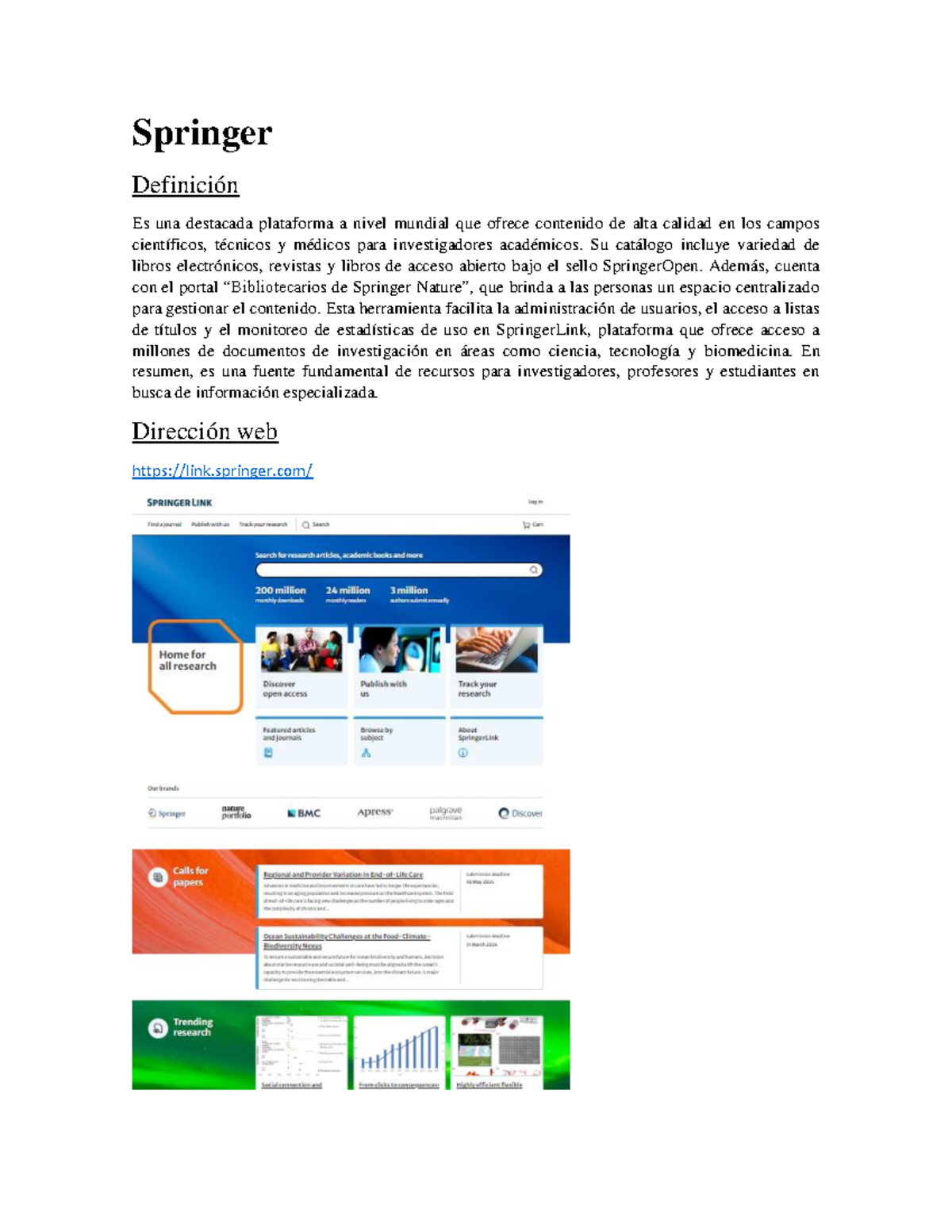 Springer - Springer Definición Es una destacada plataforma a nivel ...