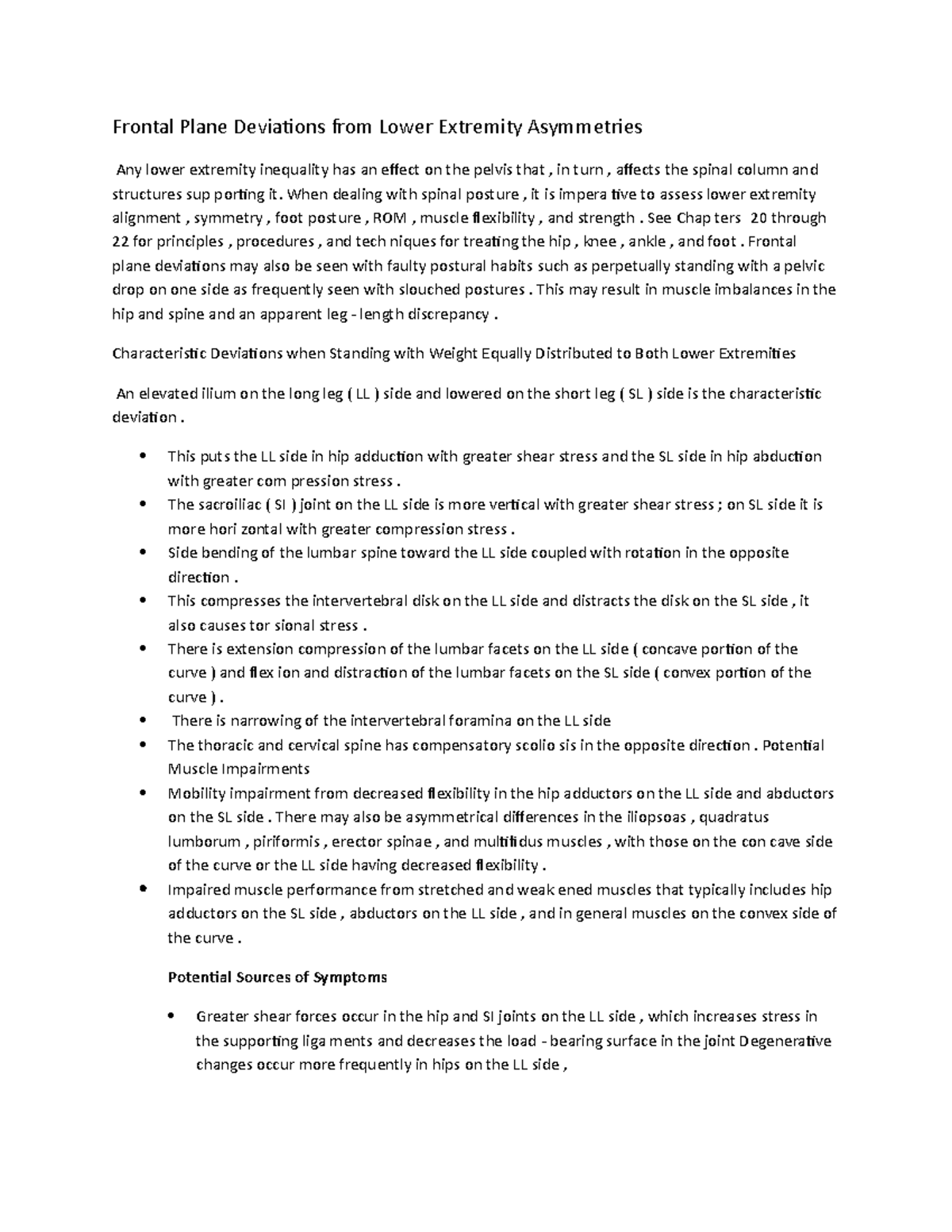 Frontal Plane Deviations from Lower Extremity Asymmetrics - When ...