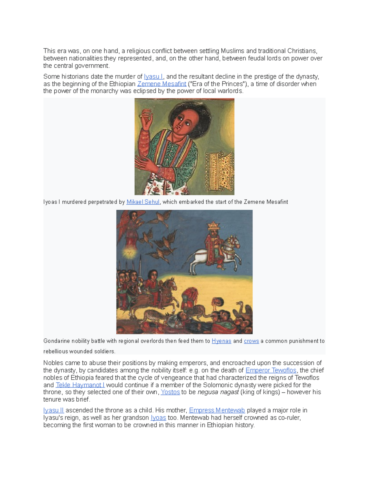 Shewa - it's short and precise notes. - This era was, on one hand, a ...