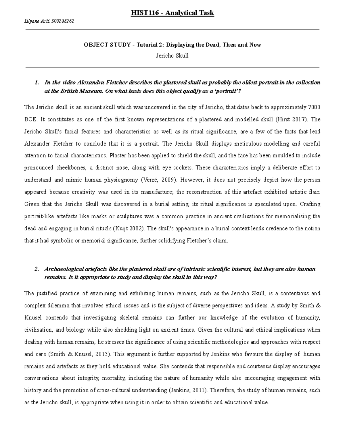 HIST116 - Analytical Task - HIST116 - Analytical Task Lilyane Achi S ...