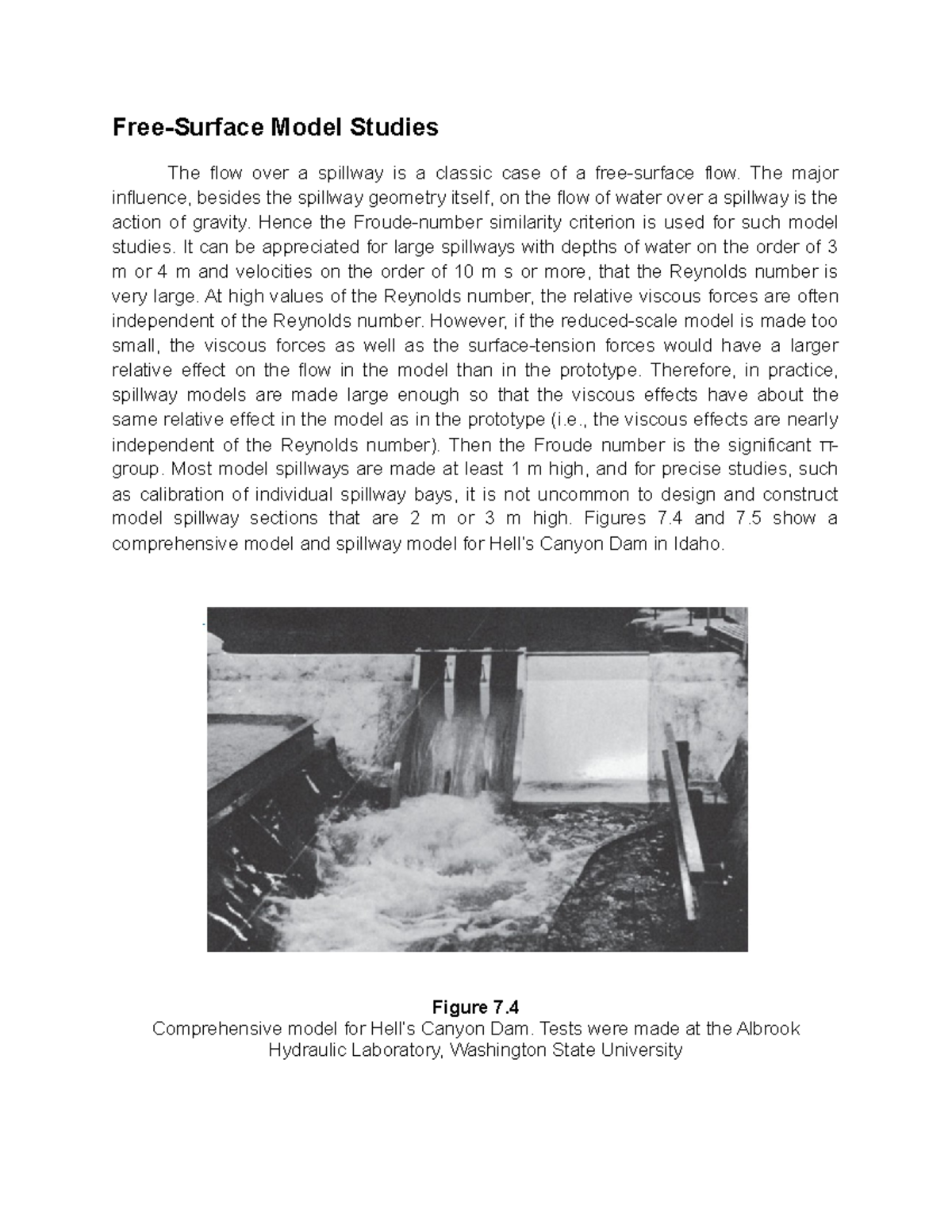 Free-Surface Model Notes - Free-Surface Model Studies The flow over a ...