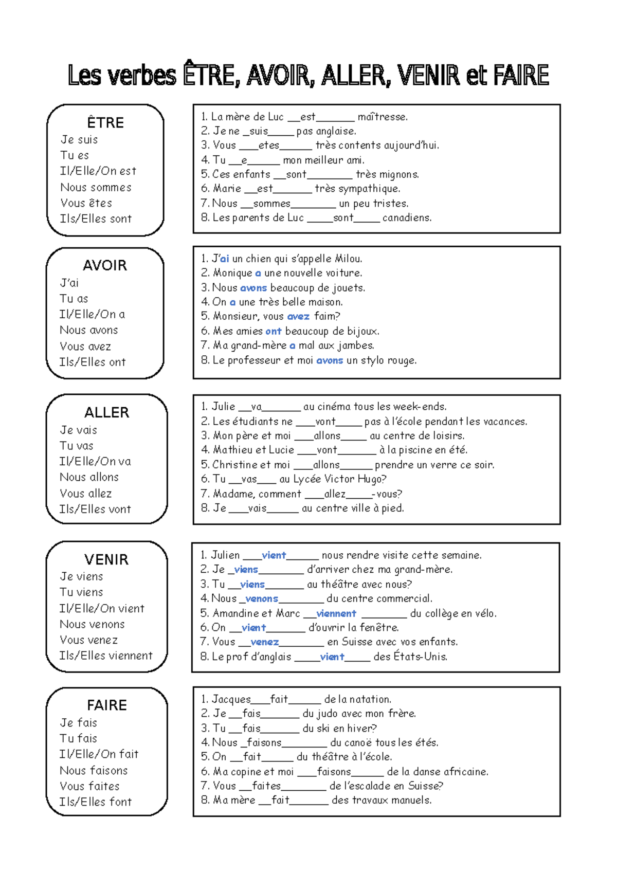 Le-present-des-verbes-etre-avoir-aller-venir-et-fa-exercice-grammatical ...
