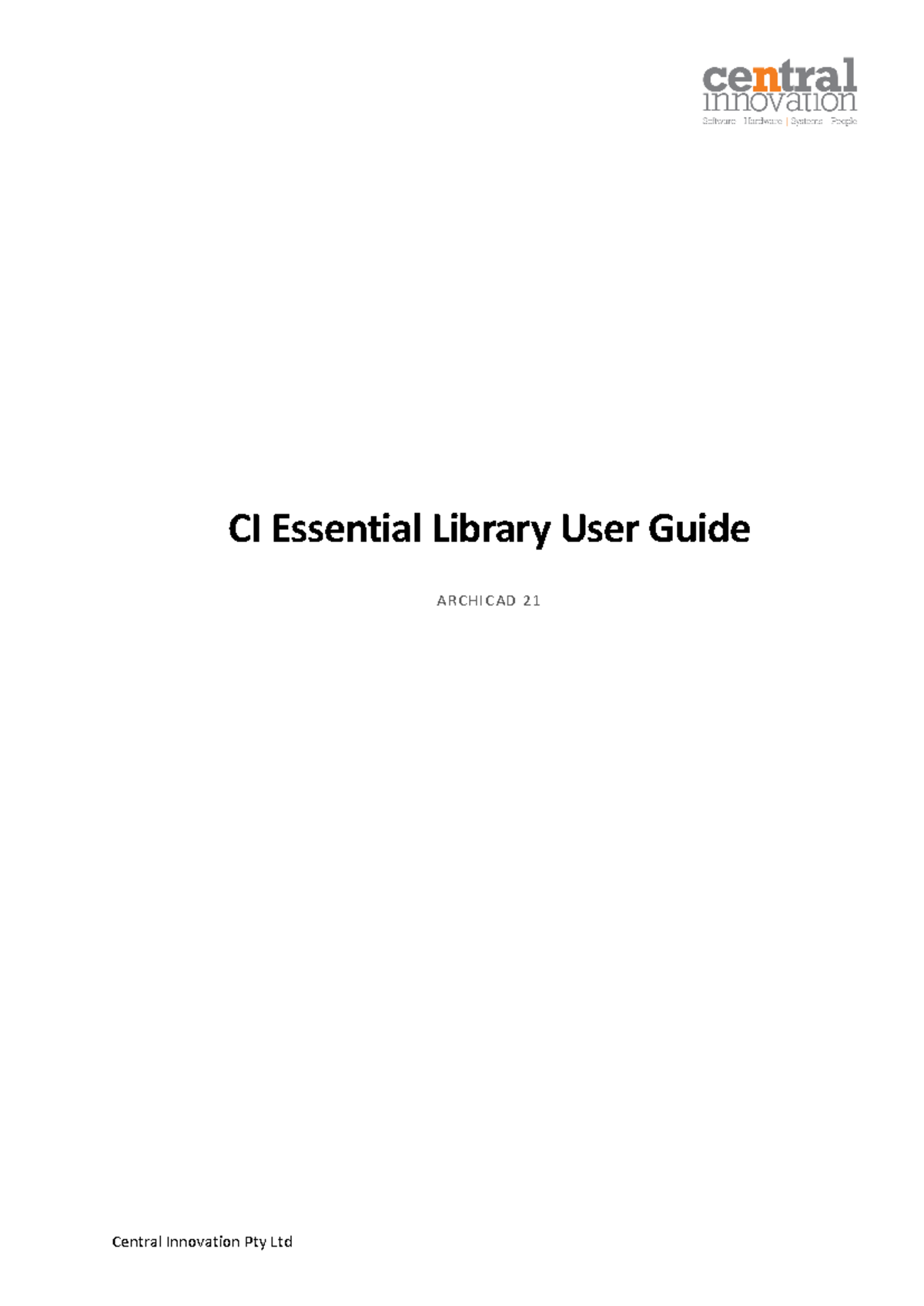 Essential Library User Guide AU - Central Innovation Pty Ltd CI ...