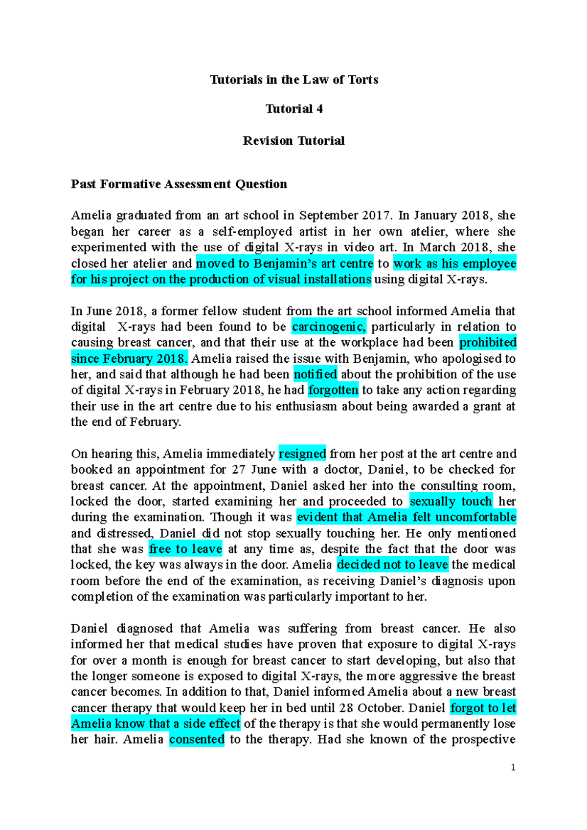Tutorial 4 Extra Notes - LAWS2019 - Southampton - Studocu